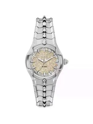 DIESEL 32mm Stainless Steel Pave Watch - Neutrals