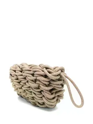 Alienina Lina Woven Clutch - Neutrals