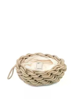 Alienina Lina Woven Clutch - Neutrals