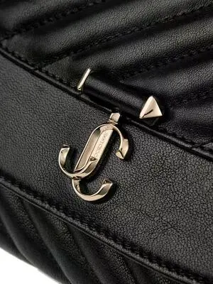 JIMMY CHOO Quilted Leather Crossbody Bag - Black