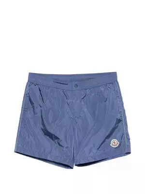 Moncler Logo-patch Swim Shorts - Blue
