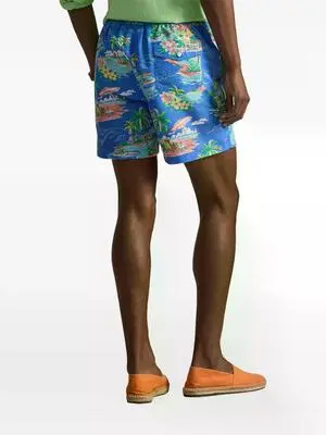 Polo Ralph Lauren Traveler Print Swim Shorts - Blue