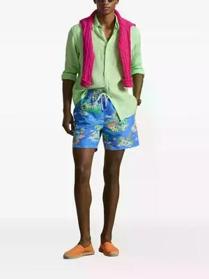 Polo Ralph Lauren Traveler Print Swim Shorts - Blue