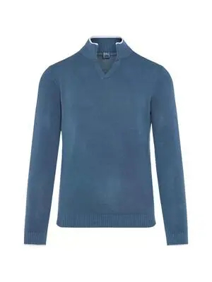 Fedeli V-neck Sweater - Blue