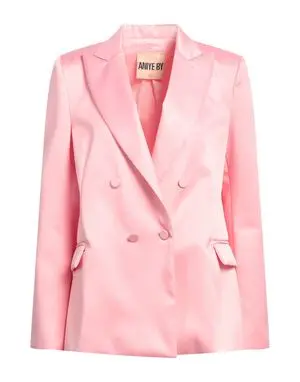 ANIYE BY Satin Double-breasted Blazer - Pink