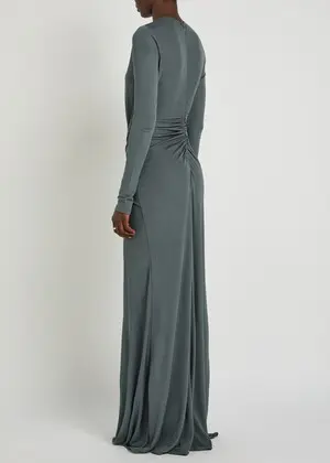 Christopher Esber Orica Cut-out Jersey Maxi Dress - Blue