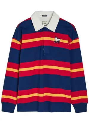 MOTHER Striped Cotton Polo Shirt - Multicoloured