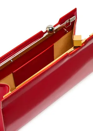 Jacquemus Glossed Leather Shoulder Bag - Red