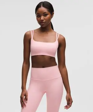 Lululemon Like A Cloud Double-strap Bra Pink Pearl