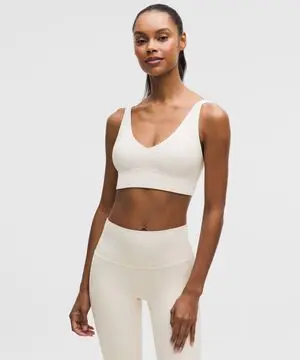 Lululemon Focuser V-neck Bra Light Ivory