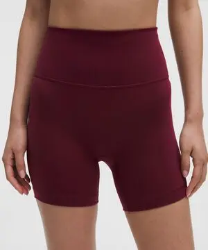 Lululemon Wunder Train No Line High-rise 6" Short - Burgundy Bay