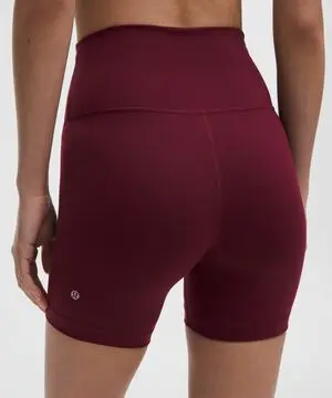 Lululemon Wunder Train No Line High-rise 6" Short - Burgundy Bay