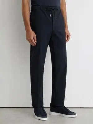 REISS Athlete Jersey Tailored-fit Drawstring Trousers