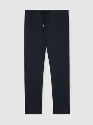 REISS Athlete Jersey Tailored-fit Drawstring Trousers