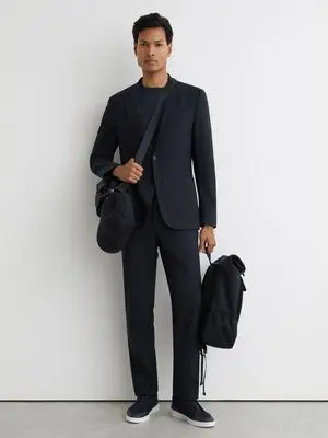 REISS Athlete Jersey Tailored-fit Drawstring Trousers