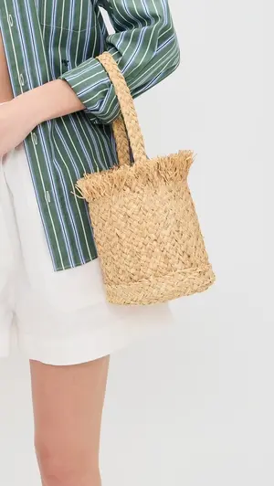 Hat Attack Mini Fringe Raffia Bag