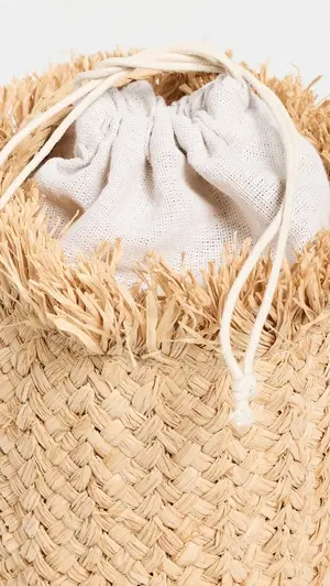 Hat Attack Mini Fringe Raffia Bag