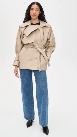 IRO PARIS Ralya Short Belted Trench Coat