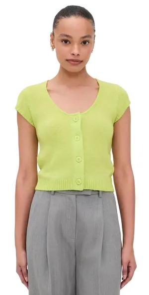 ALIGNE Chelski Alpaca Mix Knitted Top - Lime