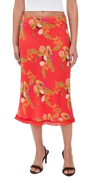 BAILEY ROSE Printed Chiffon Skirt