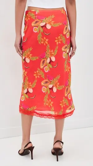 BAILEY ROSE Printed Chiffon Skirt
