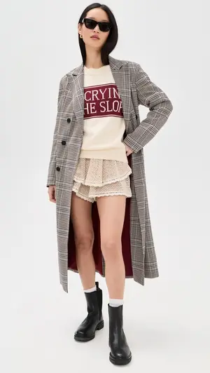 YELLOW THE LABEL No Crying On The Slopes Pull Over