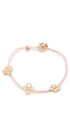Tory Burch Clover Cord Bracelet - Tory Gold / Pink