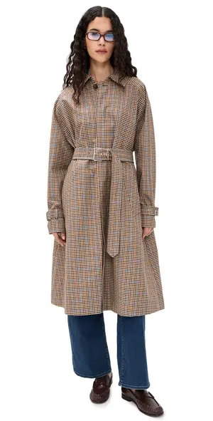 FRAME The Plaid Mac Coat - Mocha Check