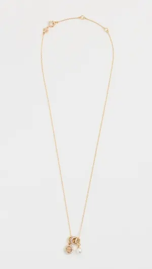 Tory Burch Miller Pave Charm Pendant Necklace