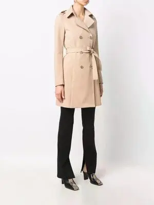 Patrizia Pepe Double-breasted Belted Trench Coat