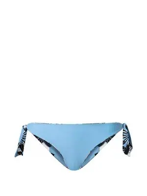 TWINSET Reversible Floral-print Bikini Bottom - Blue