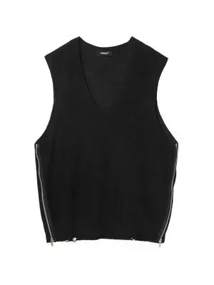 Undercover Ripped Zip-detail Vest