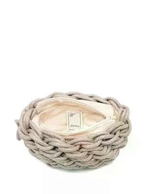 Alienina Lina Woven Clutch - Brown