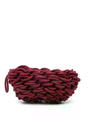 Alienina Lina Woven Clutch - Red