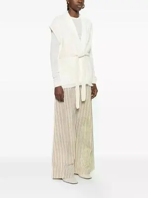 FORTE_FORTE Belted Fringed Jacket