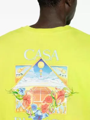 Casablanca Flower Court T-shirt - Yellow
