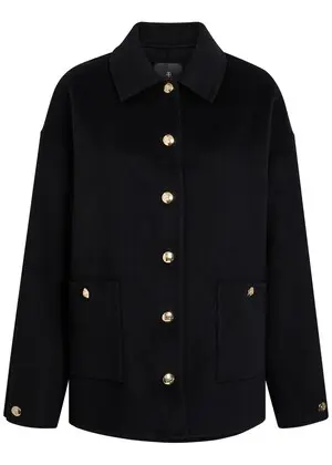 ANINE BING Luca Wool And Cashmere-blend Jacket - Black