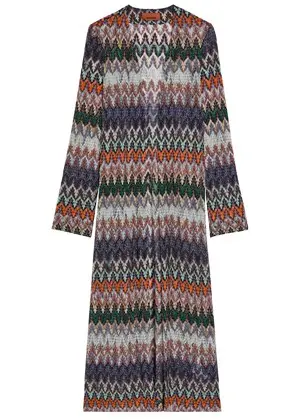 Missoni Chevron Fine-knit Cardigan - Multicoloured