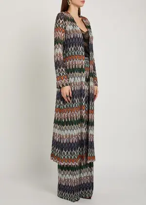 Missoni Chevron Fine-knit Cardigan - Multicoloured