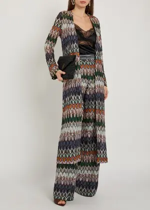 Missoni Chevron Fine-knit Cardigan - Multicoloured