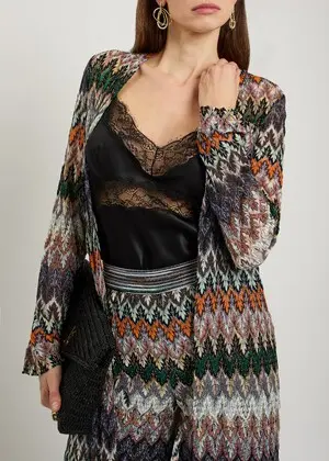 Missoni Chevron Fine-knit Cardigan - Multicoloured