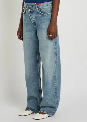 AGOLDE Arc Criss Cross Straight-leg Jeans - Blue