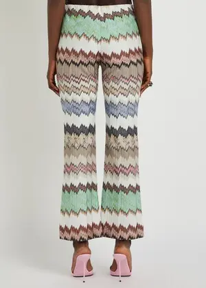 Missoni Snake-pattern Metallic-knit Trousers