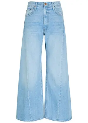 MOTHER The Lemon Twist Wide-leg Denim Jeans - Blue