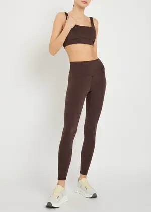 Vuori Alltheform Stretch-jersey Leggings - Brown