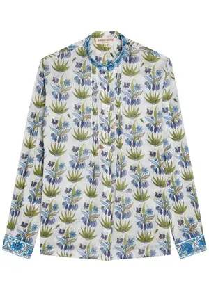 EMPORIO SIRENUSE Chiara Floral-Print Cotton Blouse