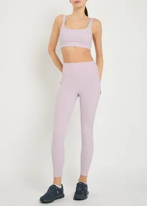 Vuori Alltheform Stretch-jersey Bra - Lilac