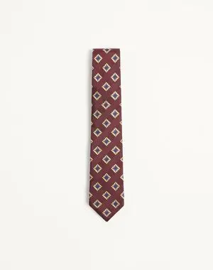 Valentino Garavani Patterned Neck Tie - Bordeaux/multicolour