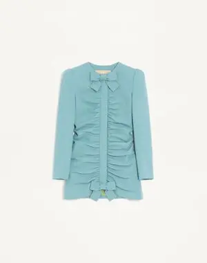 Valentino Garavani Crispy Light Wool Jacket Azure