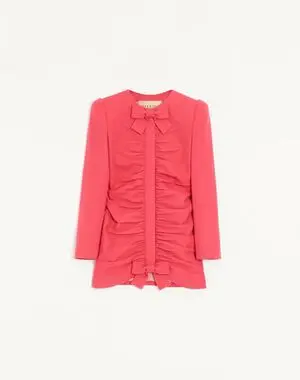 Valentino Garavani Crispy Light Wool Jacket - Coral